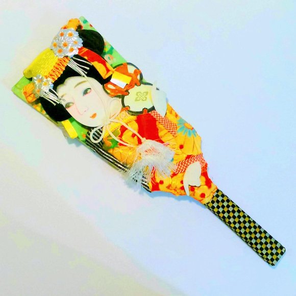 Vintage | Accents | Vintage Japanese Geisha Decorated Battledore Racket ...